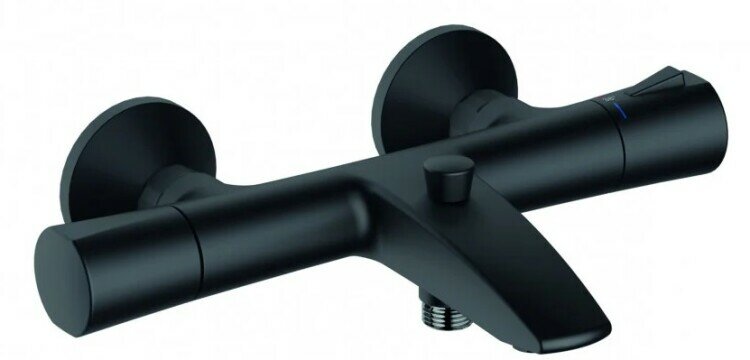 Смеситель для ванны и душа, Kludi, ZENTA SL, цвет-черный матовый