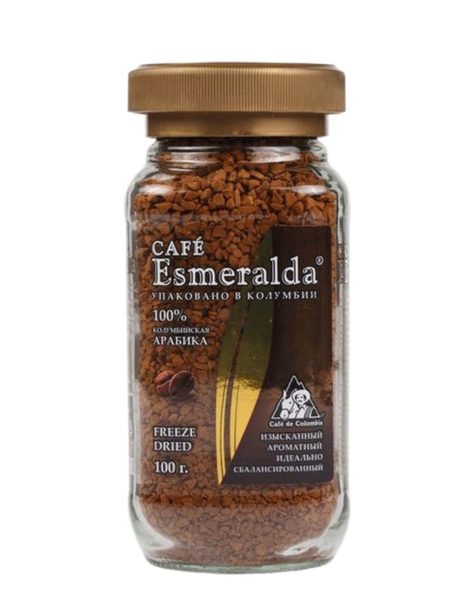 Кофе растворимый Cafe Esmeralda, 100 гр. (стеклянная упаковка).