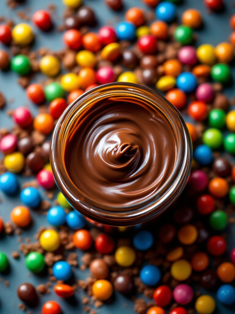 Шоколадная паста, создана по мотивам шоколадного драже "M&M"