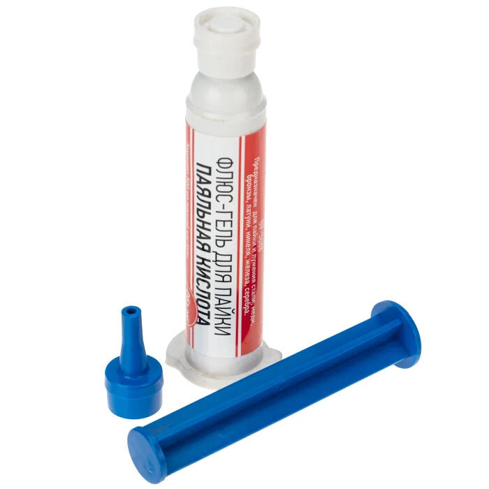 Флюс-гель паяльная кислота Rexant 09-3688 от 180 до 320 градусов 12мл техно-шприц