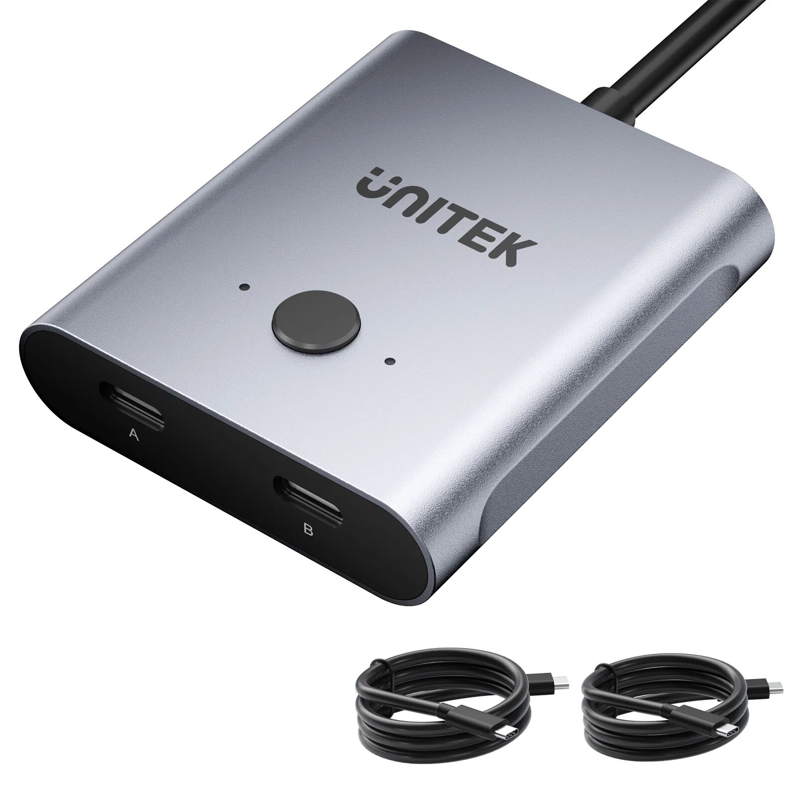 UNITEK Двунаправленный коммутатор USB-C 8K 2-в-1/1-в-2 KVM 100Вт