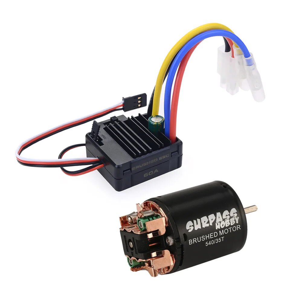 RC мотор 540 13T матовый + водонепроницаемый ESC WP-1060-RTR 60A