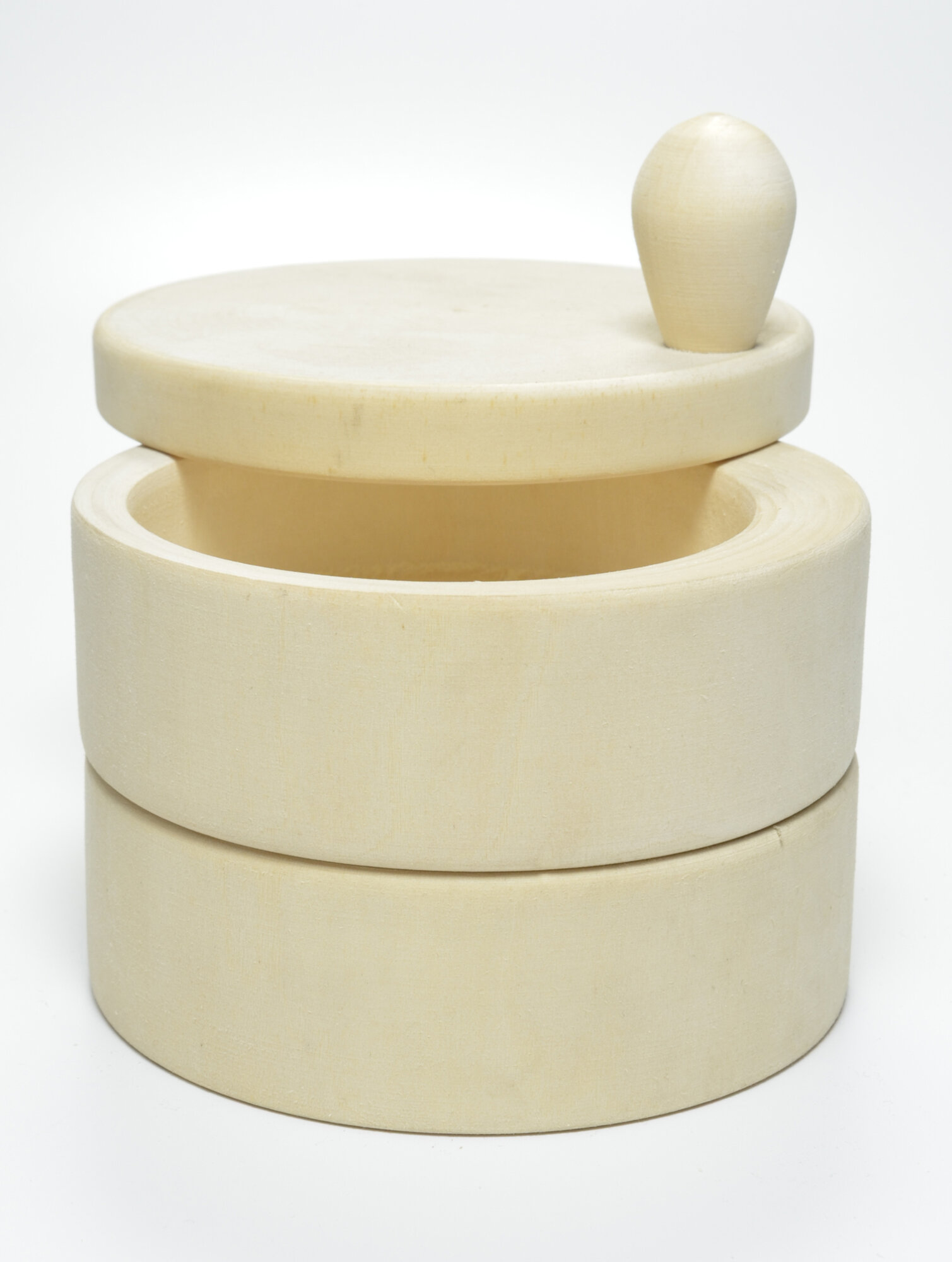 Шкатулка со сдвигающейся крышкой 2-х ярусная. Заготовка для росписи и декупажа. Диаметр 11 см.