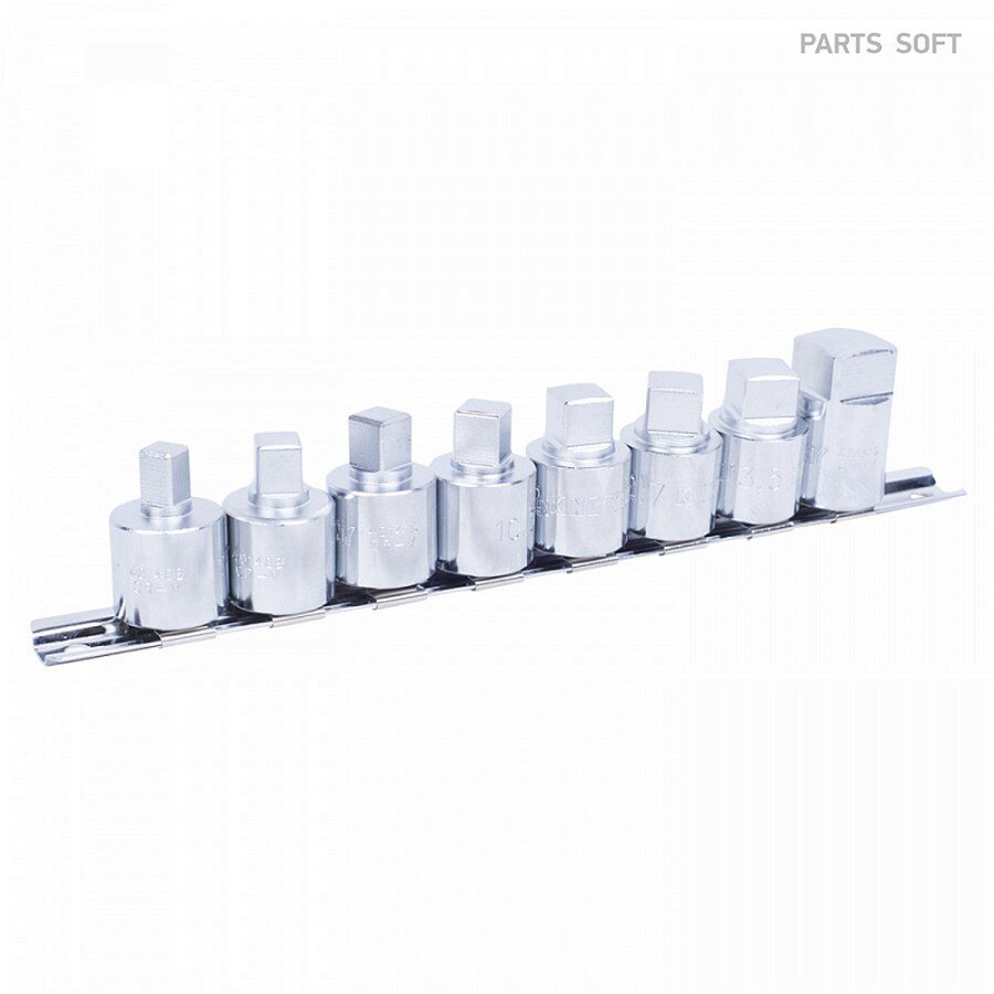 Набор торцевых насадок! 1/2 , 8-19 мм, четырехгранные, 8 предметов\ от официального дистрибьютора, KING TONY, артикул 4118MR