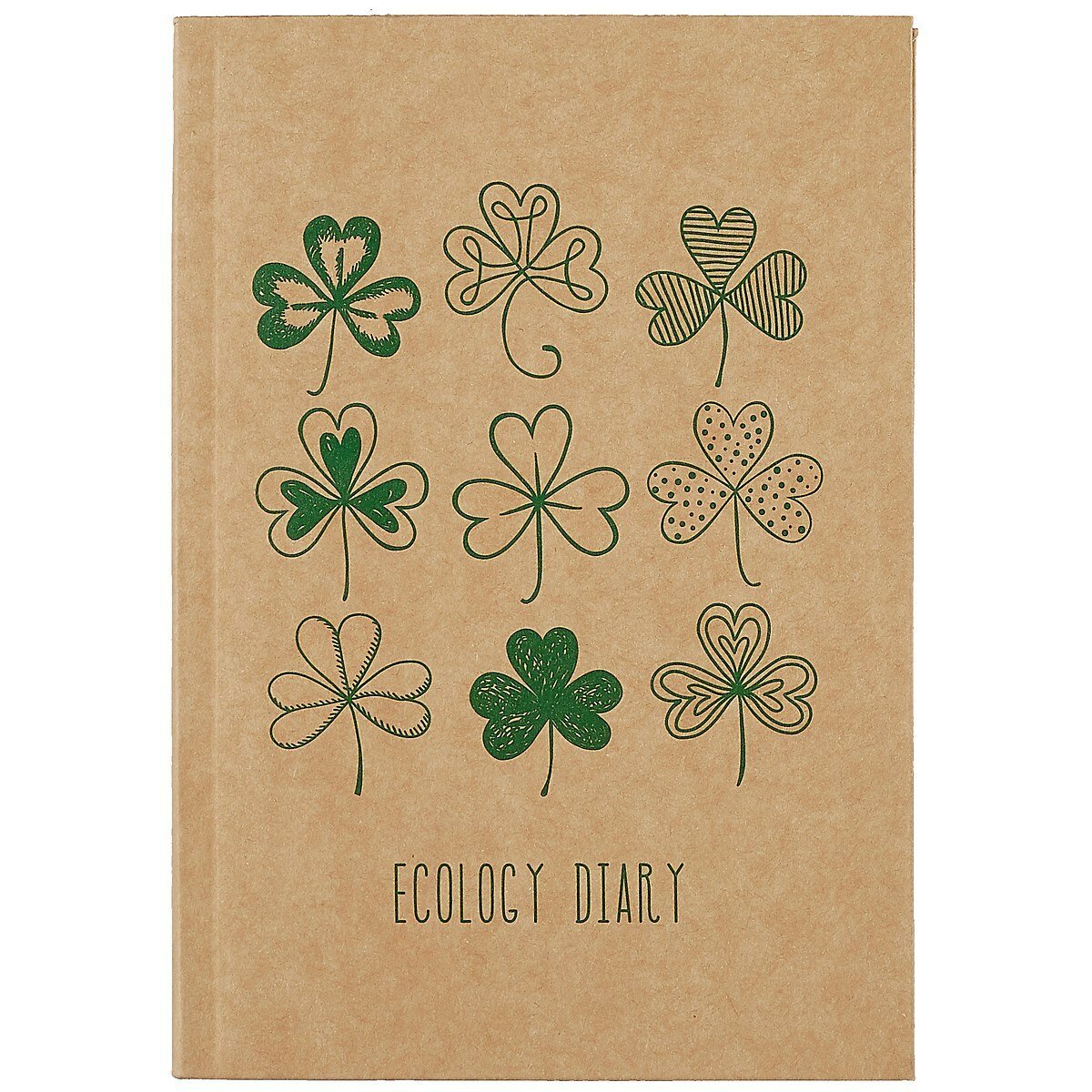 Ежедневник недат. А5 136л "Eco-friendly! №4" интегр. переплет, крафт картон, офсет