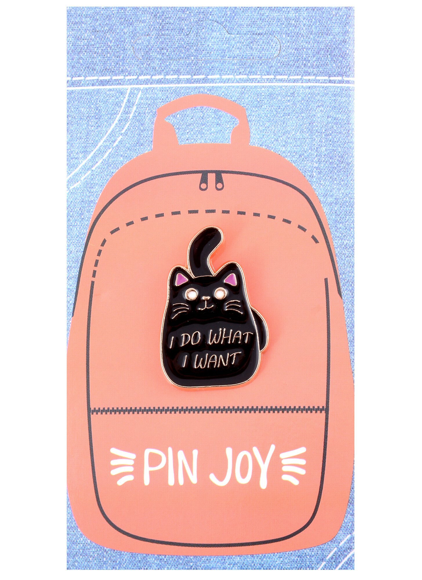 Значок Pin Joy Котик I do what I want (металл) (12-08599-936)
