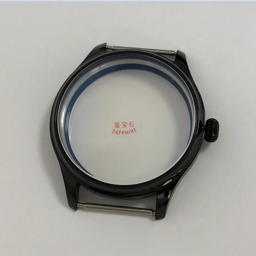 Корпус Pilot ST3600 44 мм, нержавеющая сталь 316L, PVD, черное минеральное стекло или сапфировое стекло для механизма ETA6497/6498/ST3600/3621