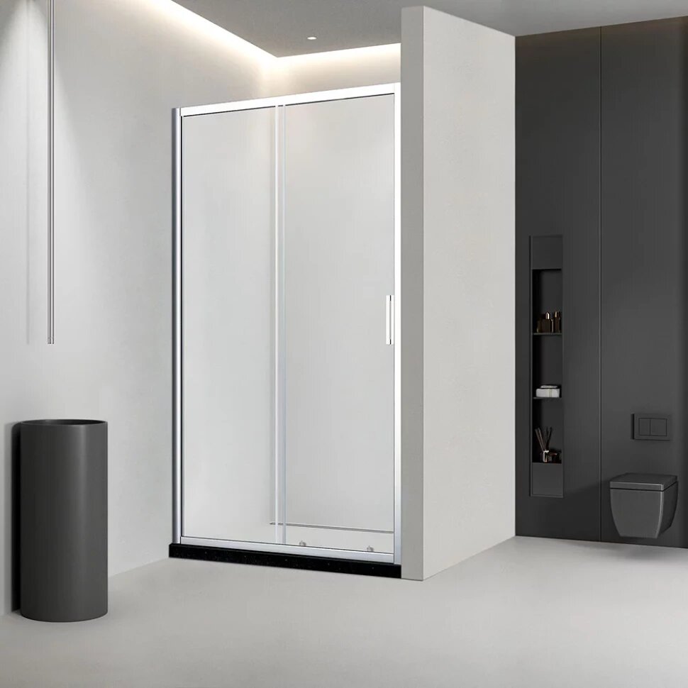 Душевая дверь Veconi Vianno VN46-130-01-C5 130 см, профиль хром, стекло прозрачное