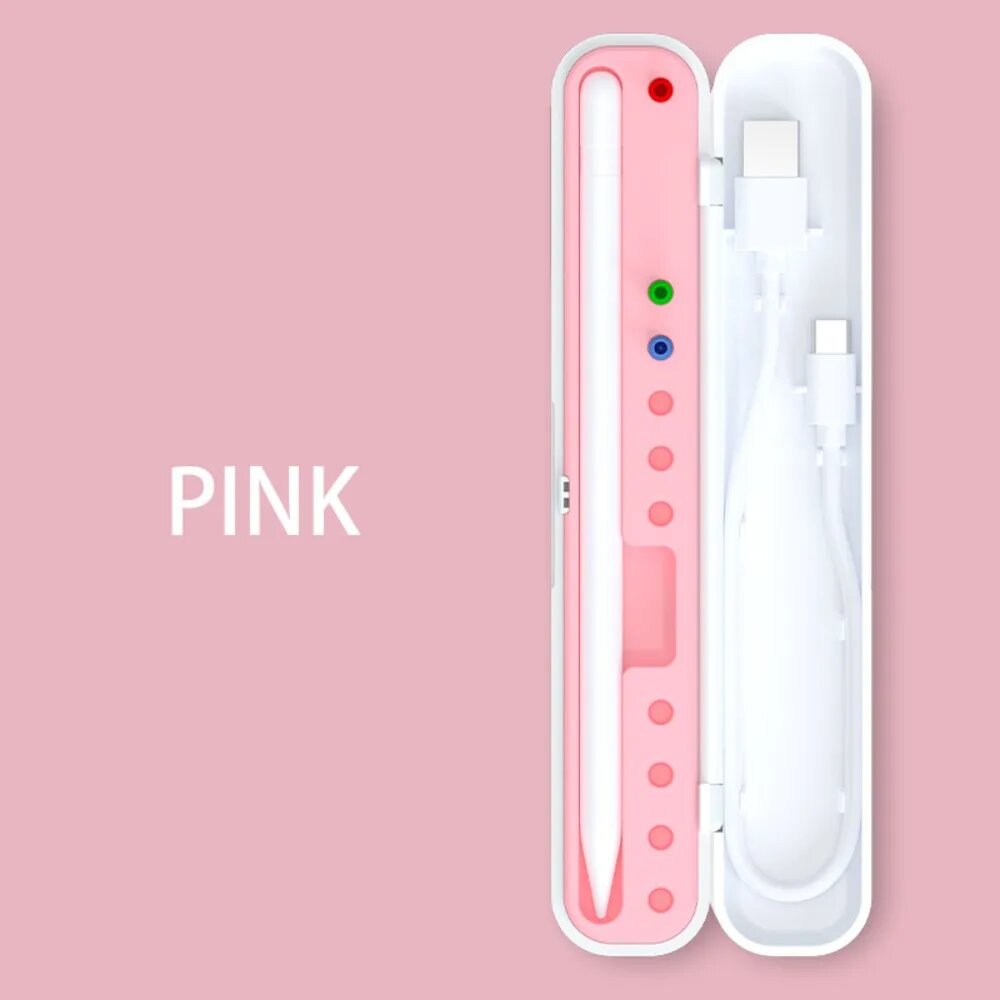 Стилус для Apple Pencil Pink с чехлом