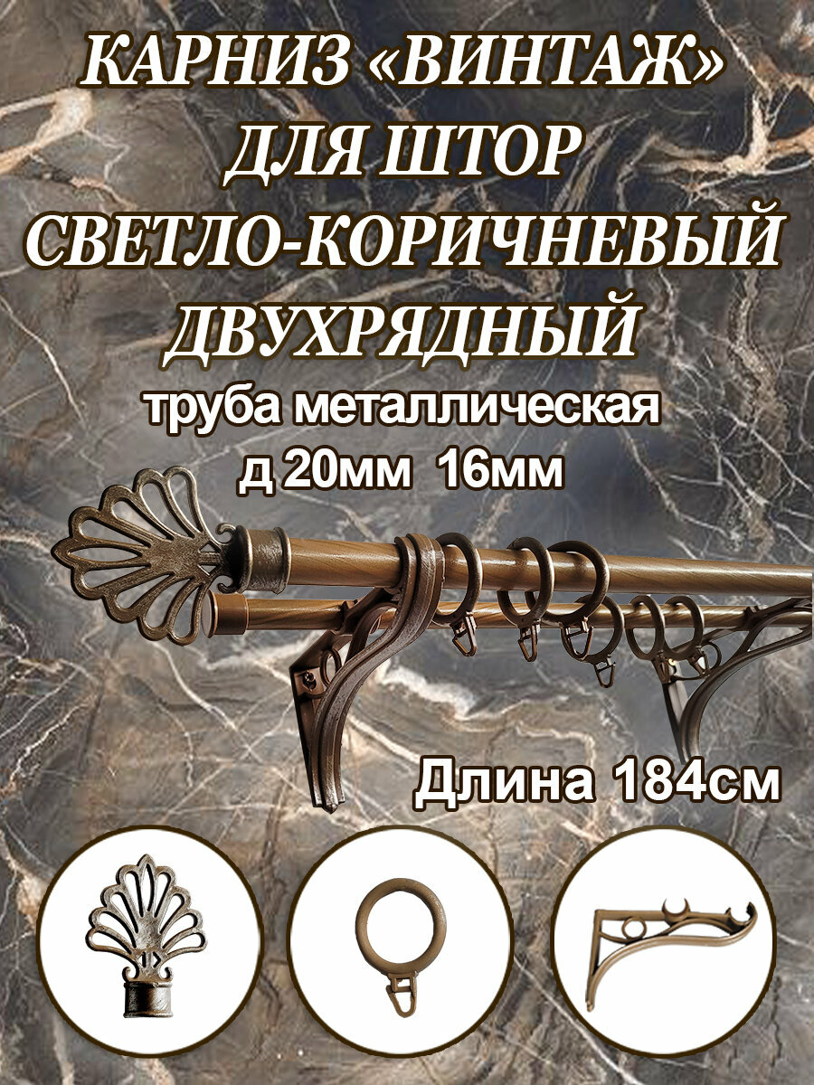 Карниз для штор двухтрубный