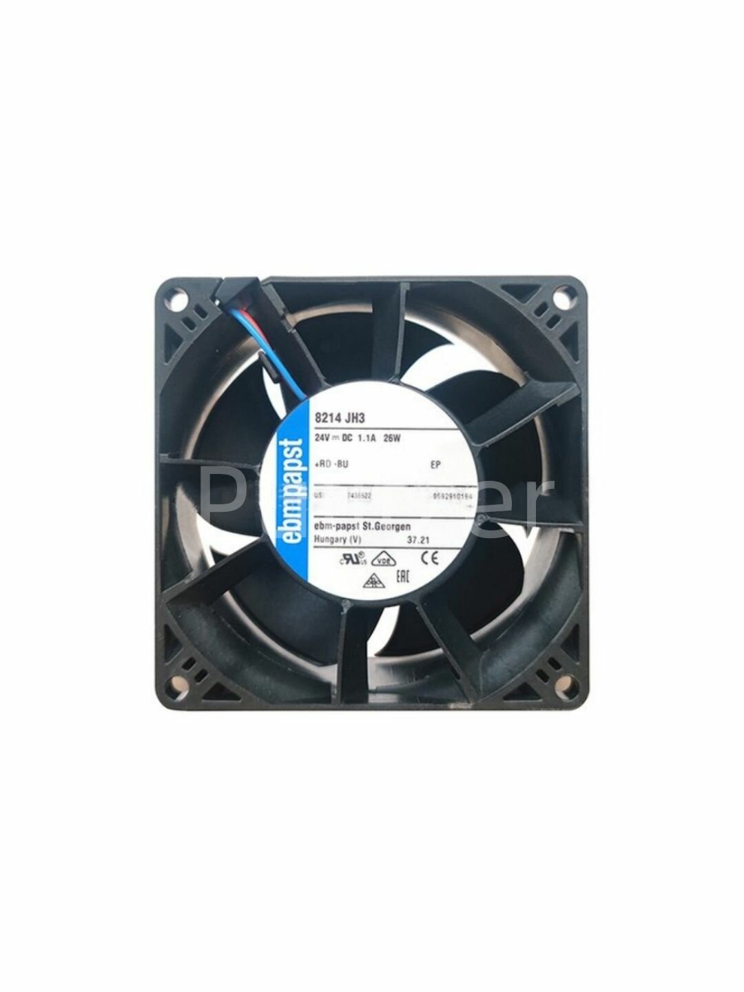 Вентилятор Ebmpapst 8214JH3 80*80*38 мм компактный вентилятор охлаждения с осевым преобразователем 24 В 1.1A 2,6 Вт 12000 об/мин 190 м3/ч