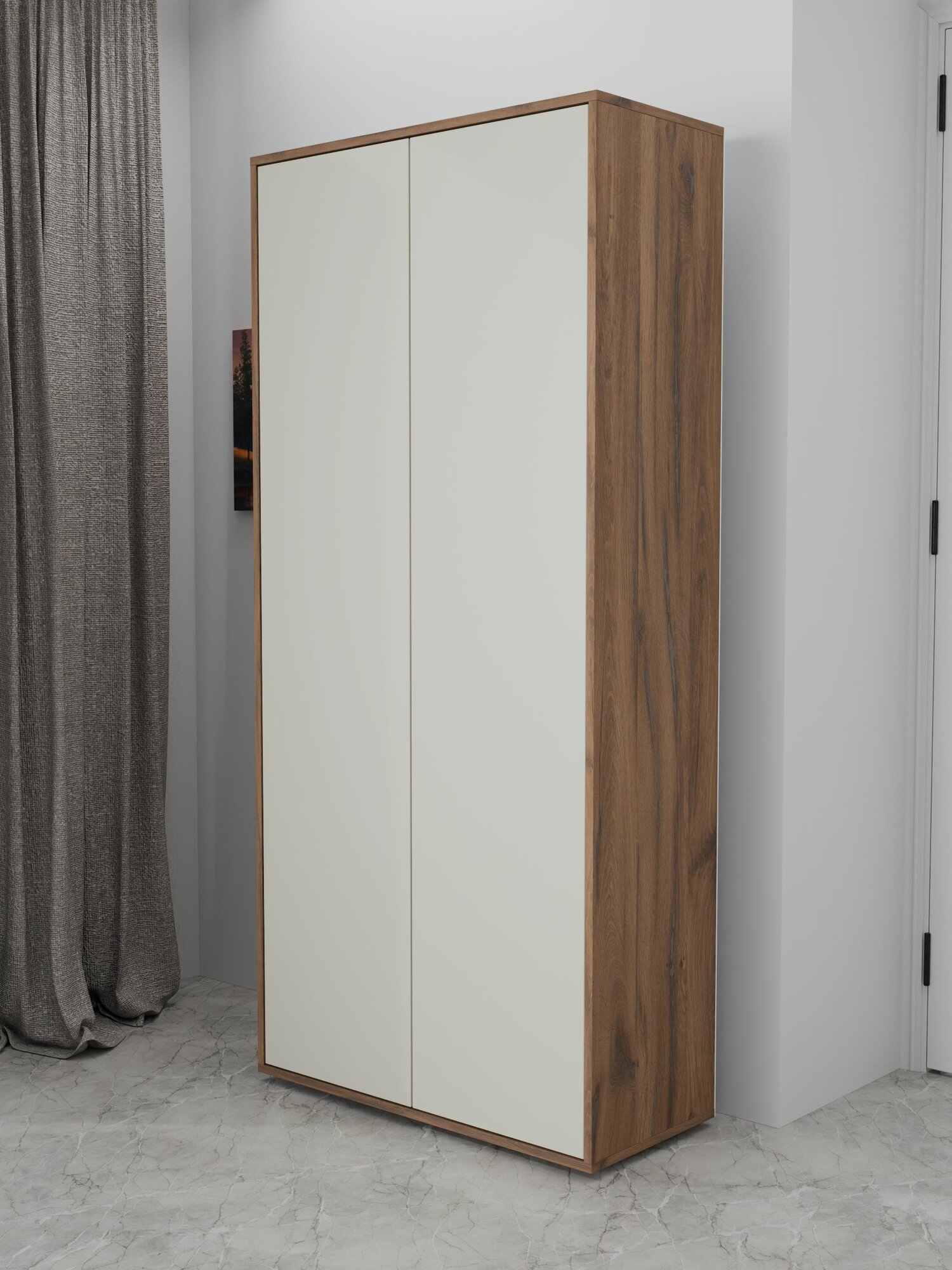 Изумлит Обувница - 1, шкаф для обуви 173х80х36 см, дуб крафт табачный - бежевый