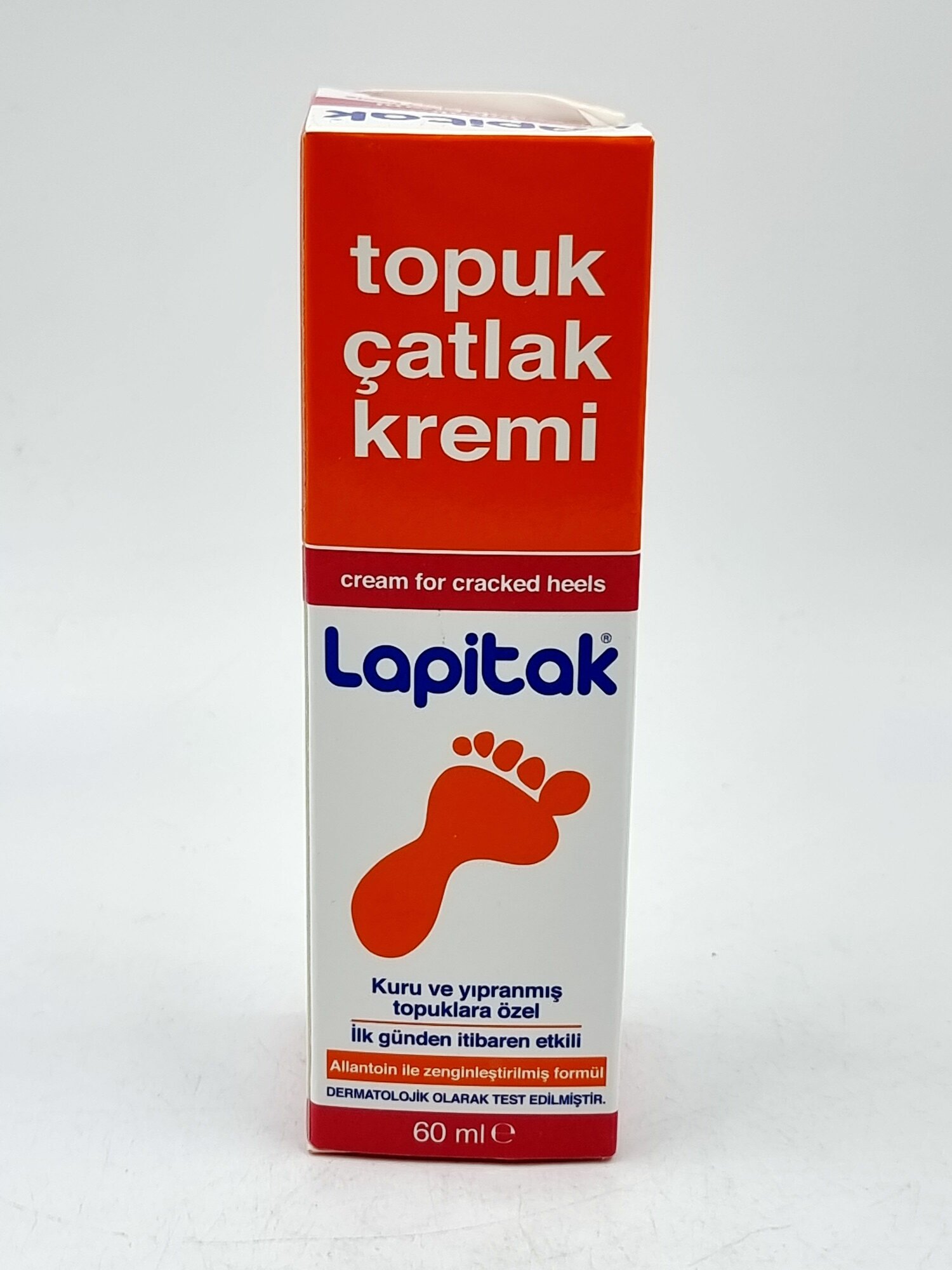 Крем от трещин на пятках Lapitak увлажняющий с аллантоином, витамином Е и глицерином, 60 мл (Турция)