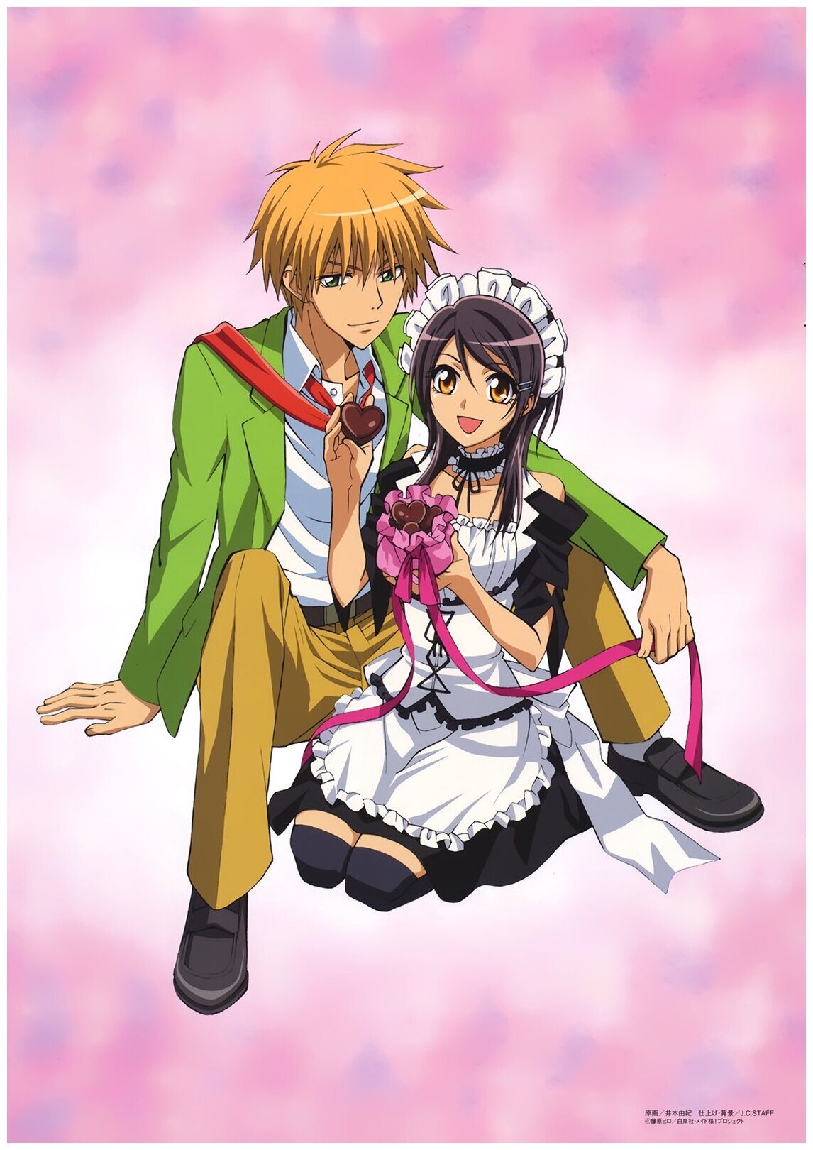 Постер / Плакат / Картина Президент горничная. Сердца 50х70 см в подарочном тубусе