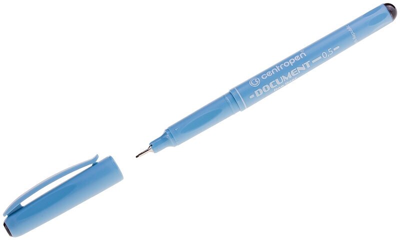 Комплект 50 шт, Ручка капиллярная Centropen "Document 2631" черная, 0.5мм