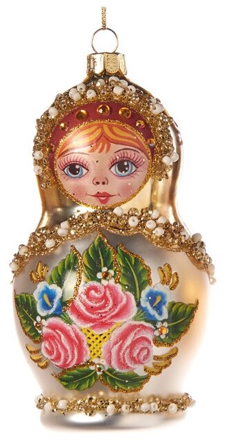 Стеклянная елочная игрушка Матрешка Лада - Russian Doll 12 см, Goodwill, YA92472-1