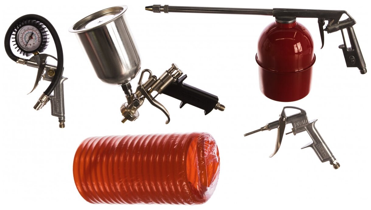 STAYER ORION-5G, 5 предметов, с верхним бачком, универсальный набор пневмоинструмента (06488-H5)