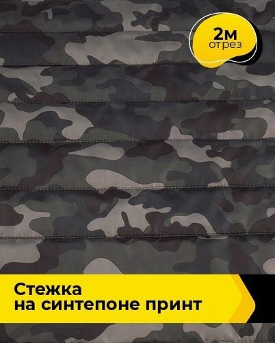 Ткань для шитья Стежка на синтепоне принт 2 м*150 см, цвет мультиколор
