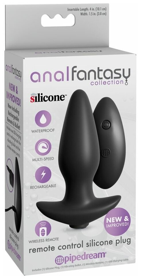 Анальный вибростимулятор. Рабочая зон :10,1см, диам 3,8см