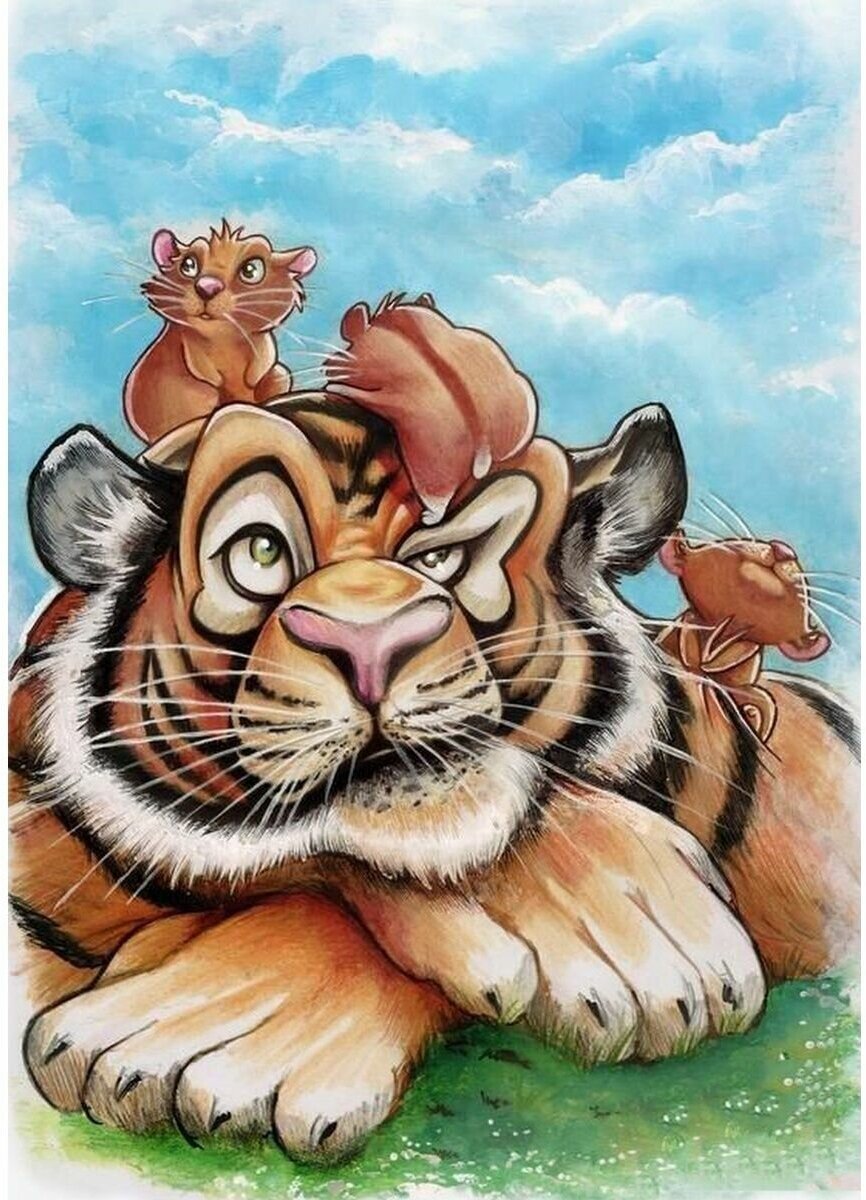 Картина по номерам "Тигр Раджа" 40х50 см, хлопковый холст на подрамнике, акрил, Hobby Home