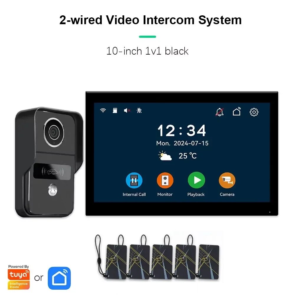 ANJIELO Smart Wi-Fi видеодомофон 7 дюймов 1v1 B10inchB