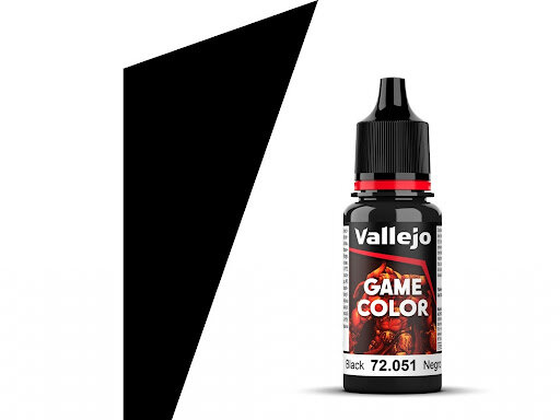 Краска акриловая Vallejo Game Color Black 17мл 72.051 обновленная