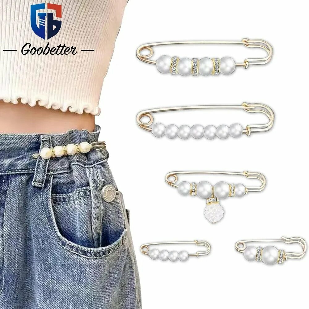 Булавки декоративные для одежды, 5 шт. белые, элегантные женские броши-заколки на платье, свитер, шарф, стильные аксессуары для образа и подарка