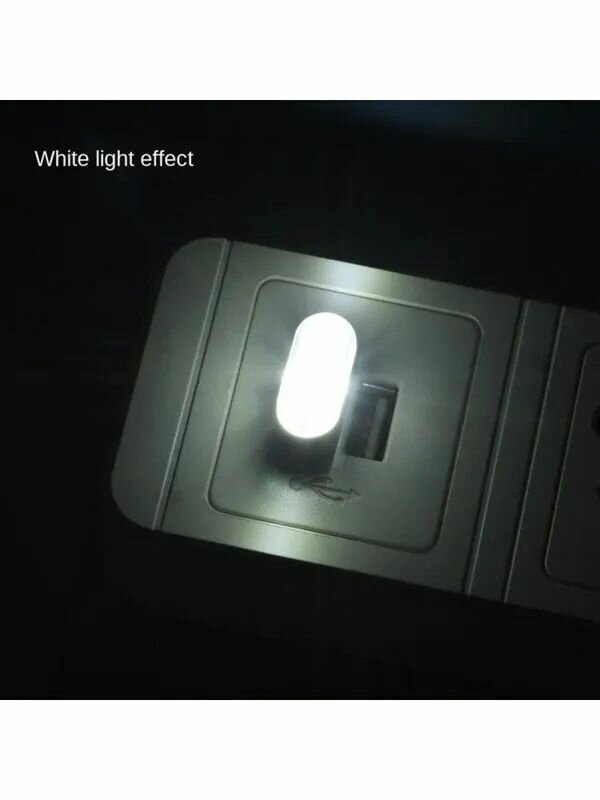 USB мини-светильник LED для автомобиля и USB-портов, гибкий фонарик в салон и на стол, атмосферная подсветка 5В, 7 цветов