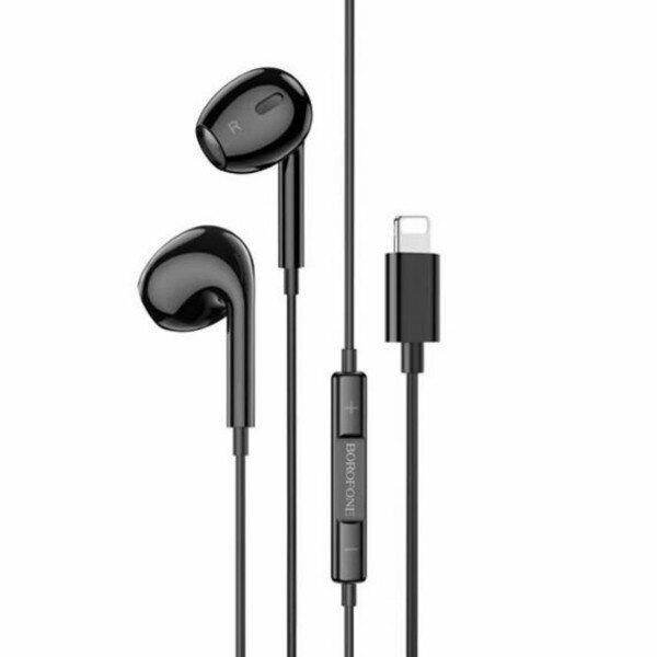 Гарнитура Borofone BM85 Max, 8 pin, 1.2 м, цвет: чёрный