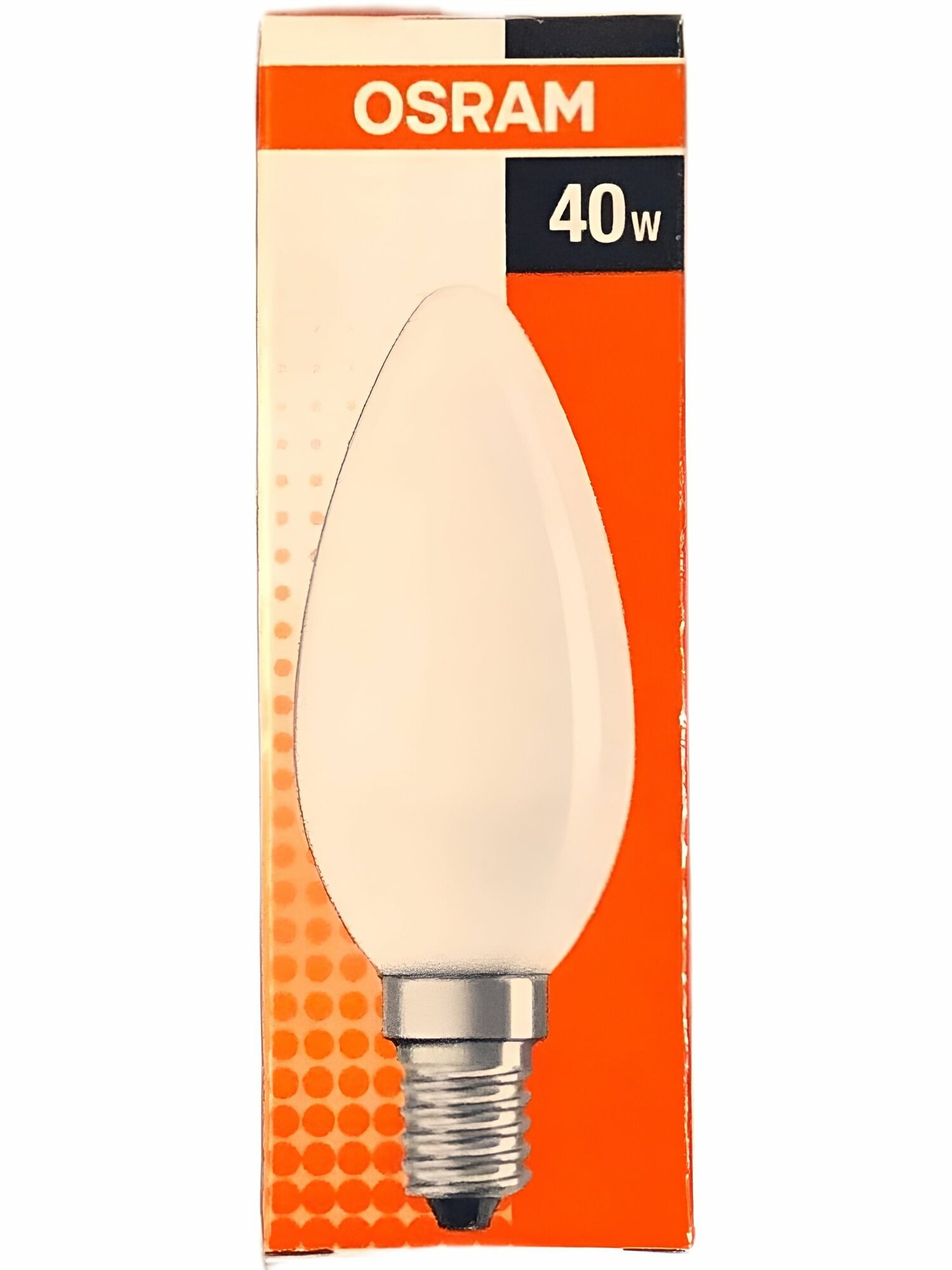 Лампа накаливания Osram E14 40W свеча матовая Индонезия