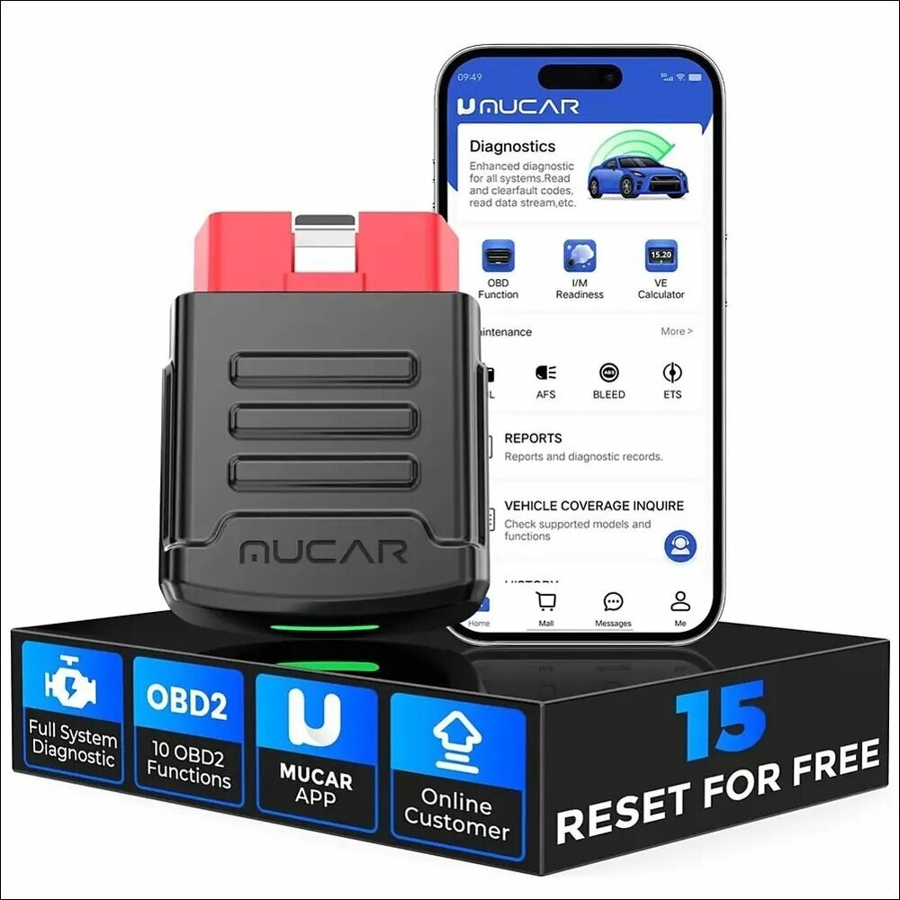 Автосканер мультимарочный льтимарочный MUCAR BT PRO OBD2/ Диагзон (легковые, электро, грузовые) Mucar BT200 PRO + сервисные функции