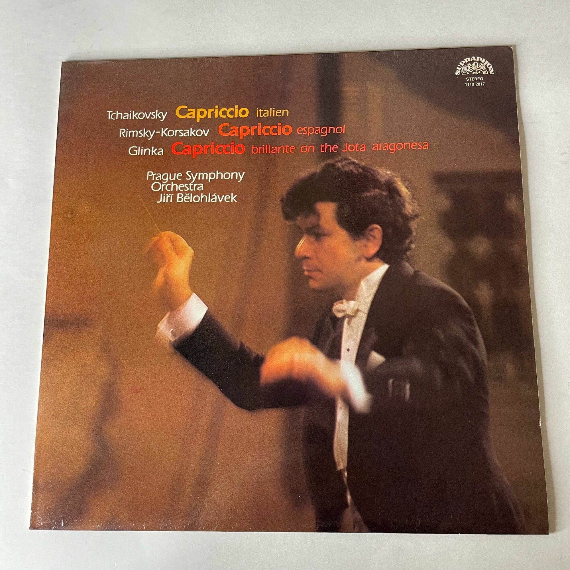 Винтажная виниловая пластинка LP Чайковский, Римский Корсаков, Глинка, Prague Symphony Orchestra, Jir Belohlavek, Capriccio (Italien) (Чехословакия 1981)