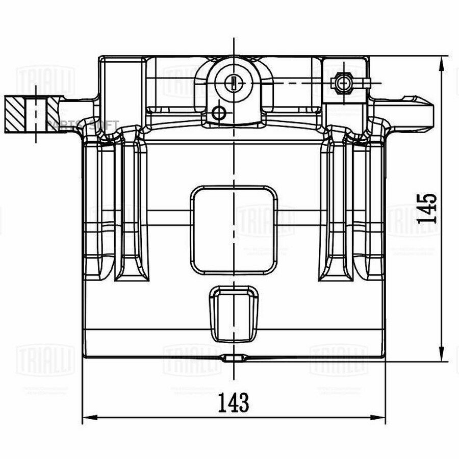 TRIALLI CF-206602 Суппорт торм. для а/м Great Wall Hover H3 (10-)/H5 (11-) 2.4i перед. прав. d=43мм (CF 206602) ()