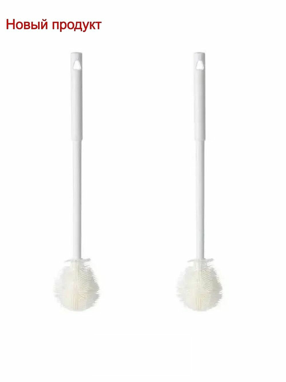 Ершик для бутылок и стаканов 2 шт, щетка для чистки узких мест, кружек, термосов, детских бутылочек, белый, 31 см