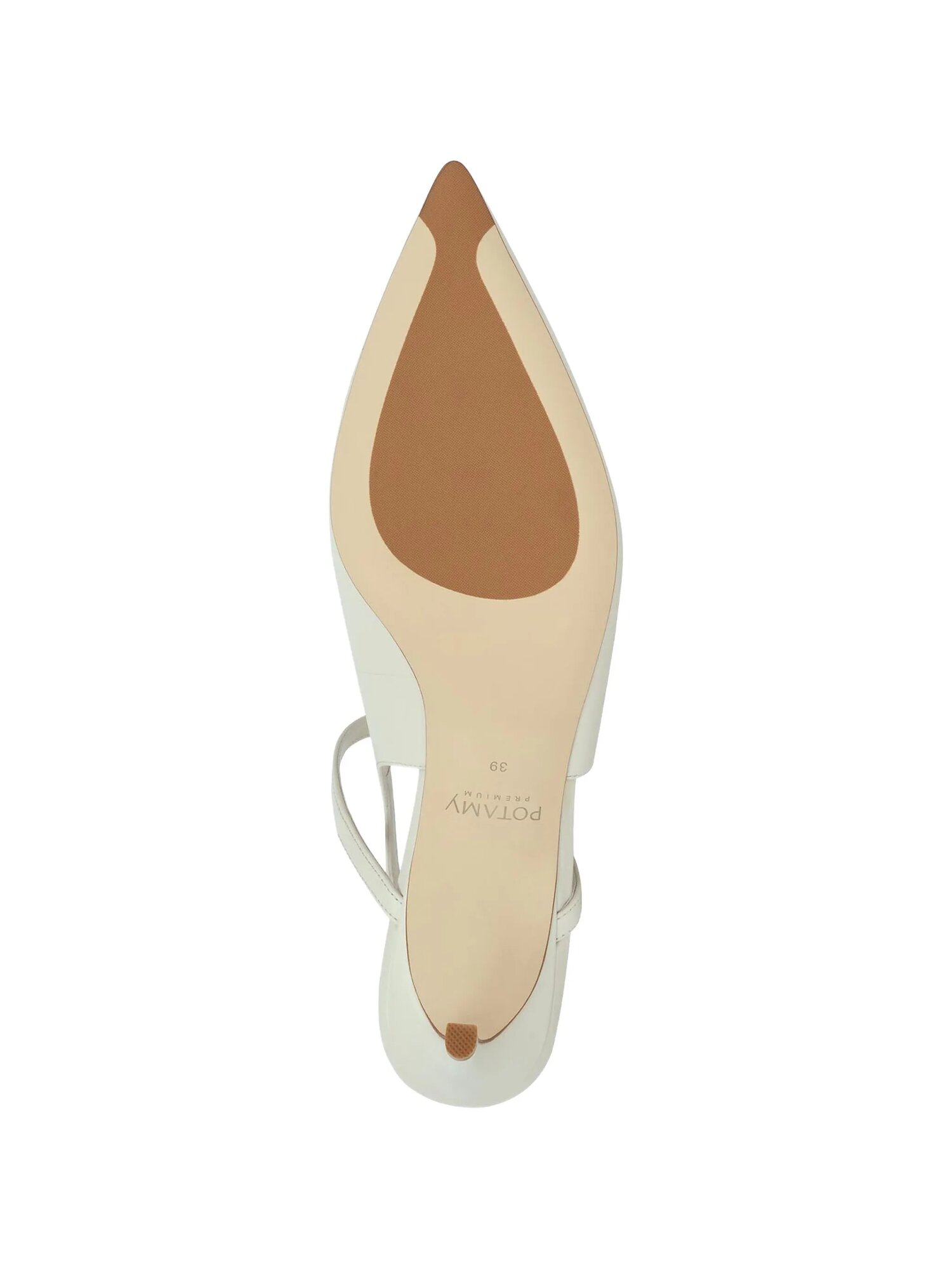 Туфли POTAMY Pointed strap pumps, размер 40, white — фото 1