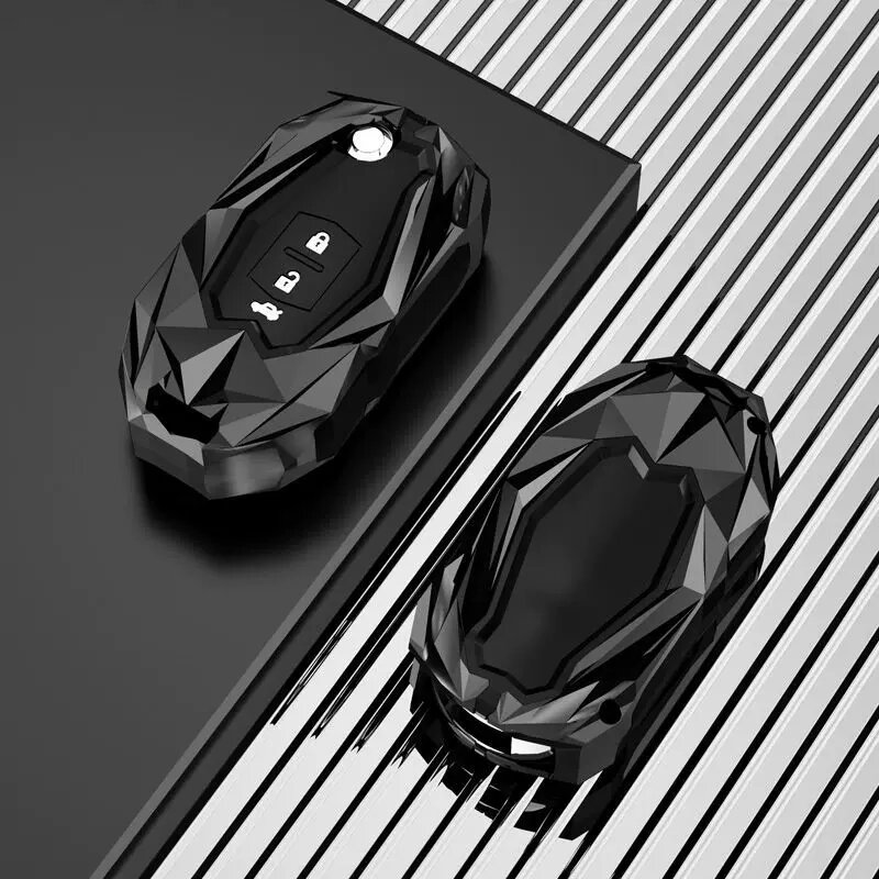 Ключница Mazda E Style тёмно-чёрная одиночная - универсальная совместимость с моделями CX30 CX50 CX8 CX5, 1 шт