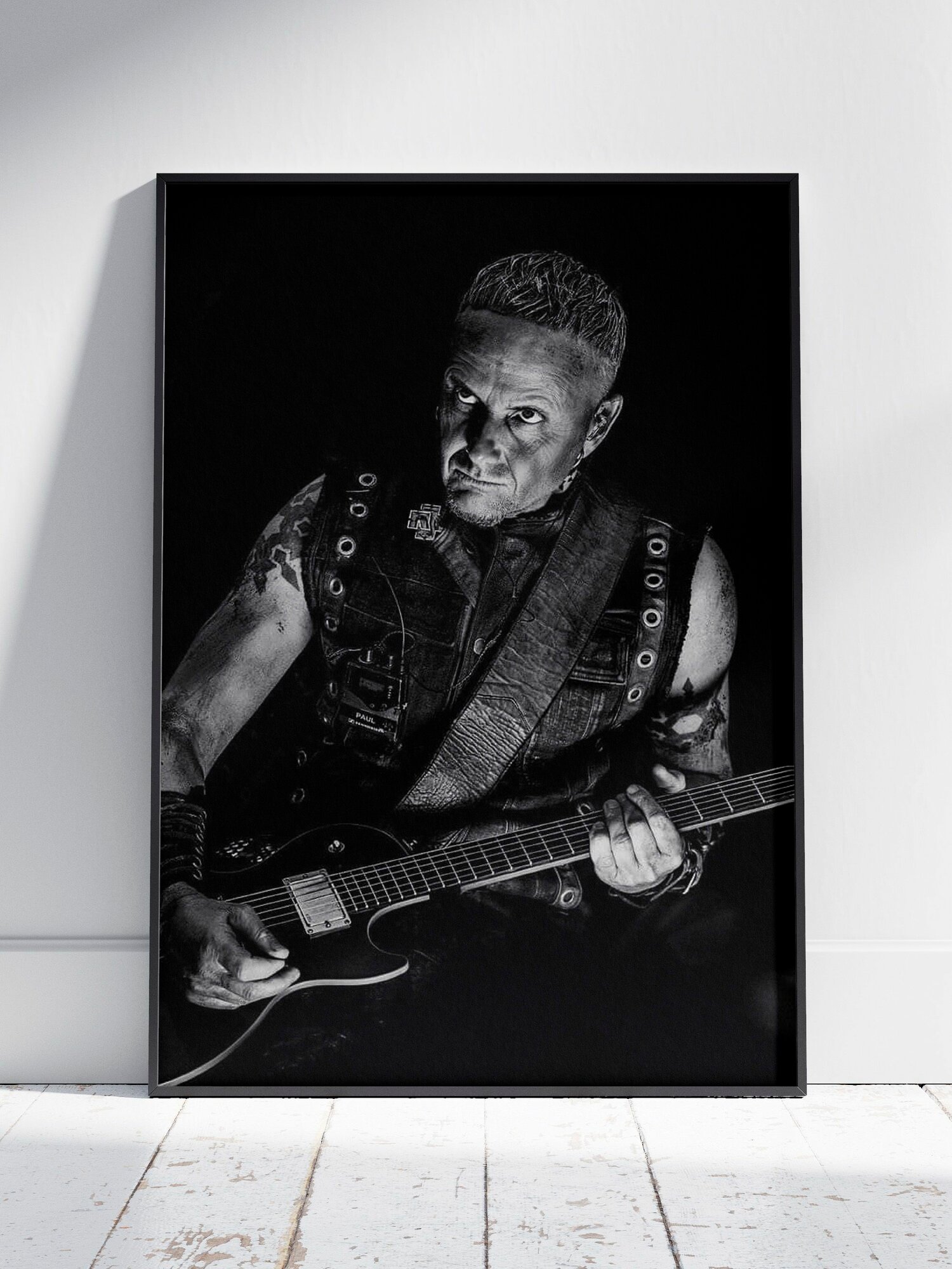 Плакат на стену для интерьера Rammstein (Пауль Ландерс - Paul Landers 1) - Постер по музыке и артисту формата A4 (21x30 см)