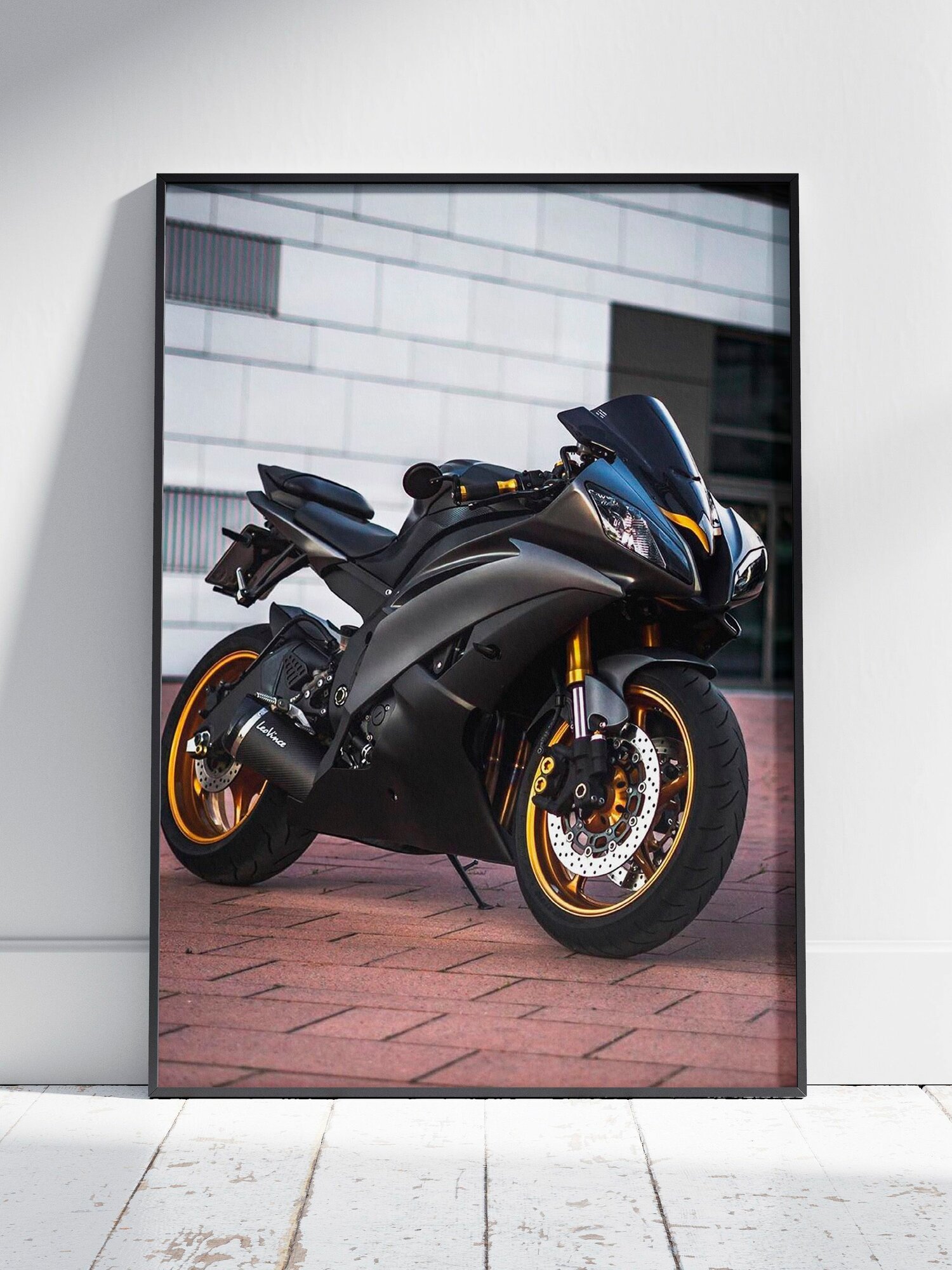 Плакат на стену для интерьера Техника и транспорт (Ямаха YZF R6 - Yamaha YZF R6 2) - Постер по транспорту формата A4 (21x30 см)
