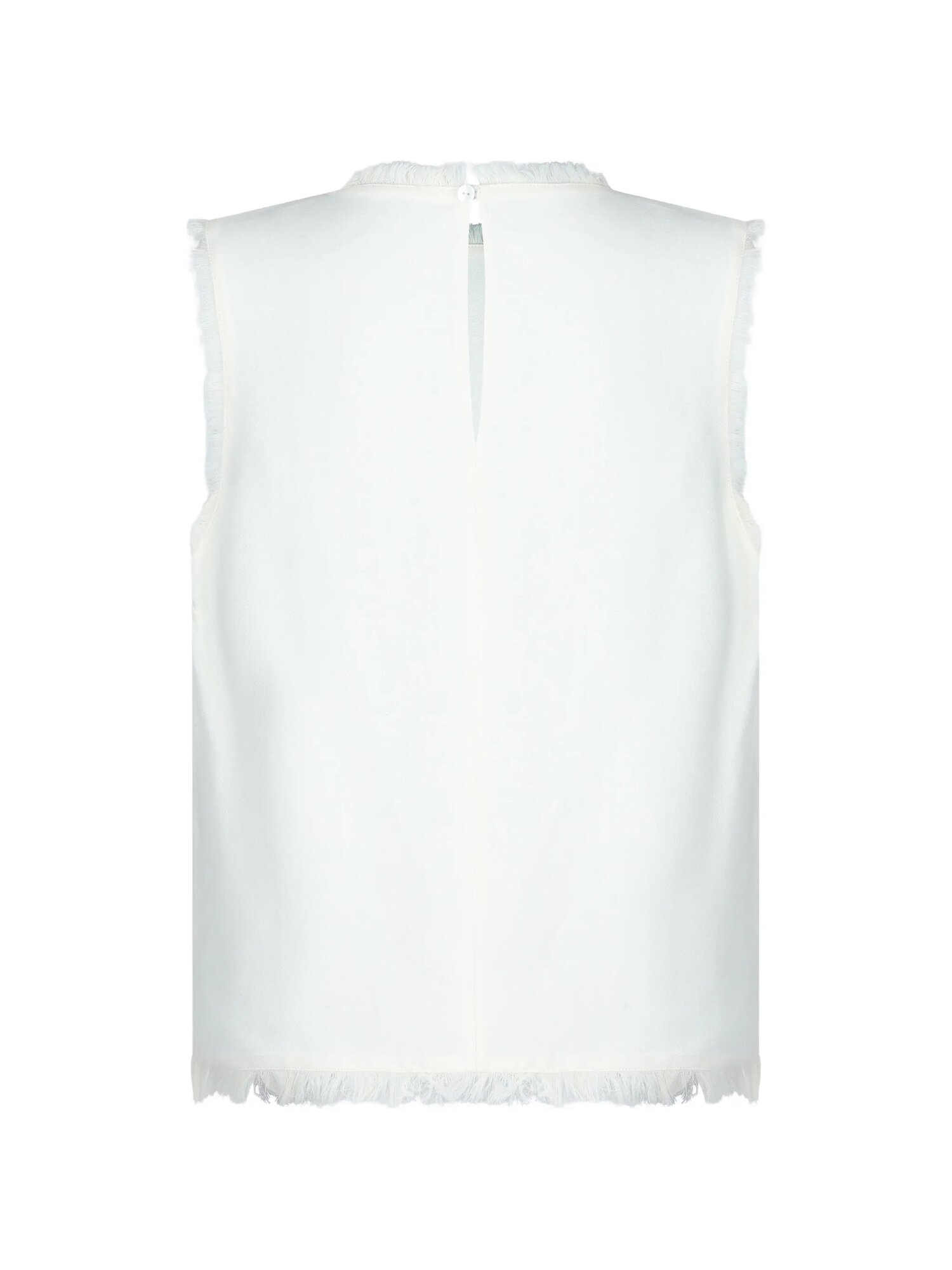 Топ Antonelli Fringed-trim top, размер 46, white — фото 1
