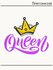 Термонаклейка для одежды и аксессуаров DTF-печать Queen