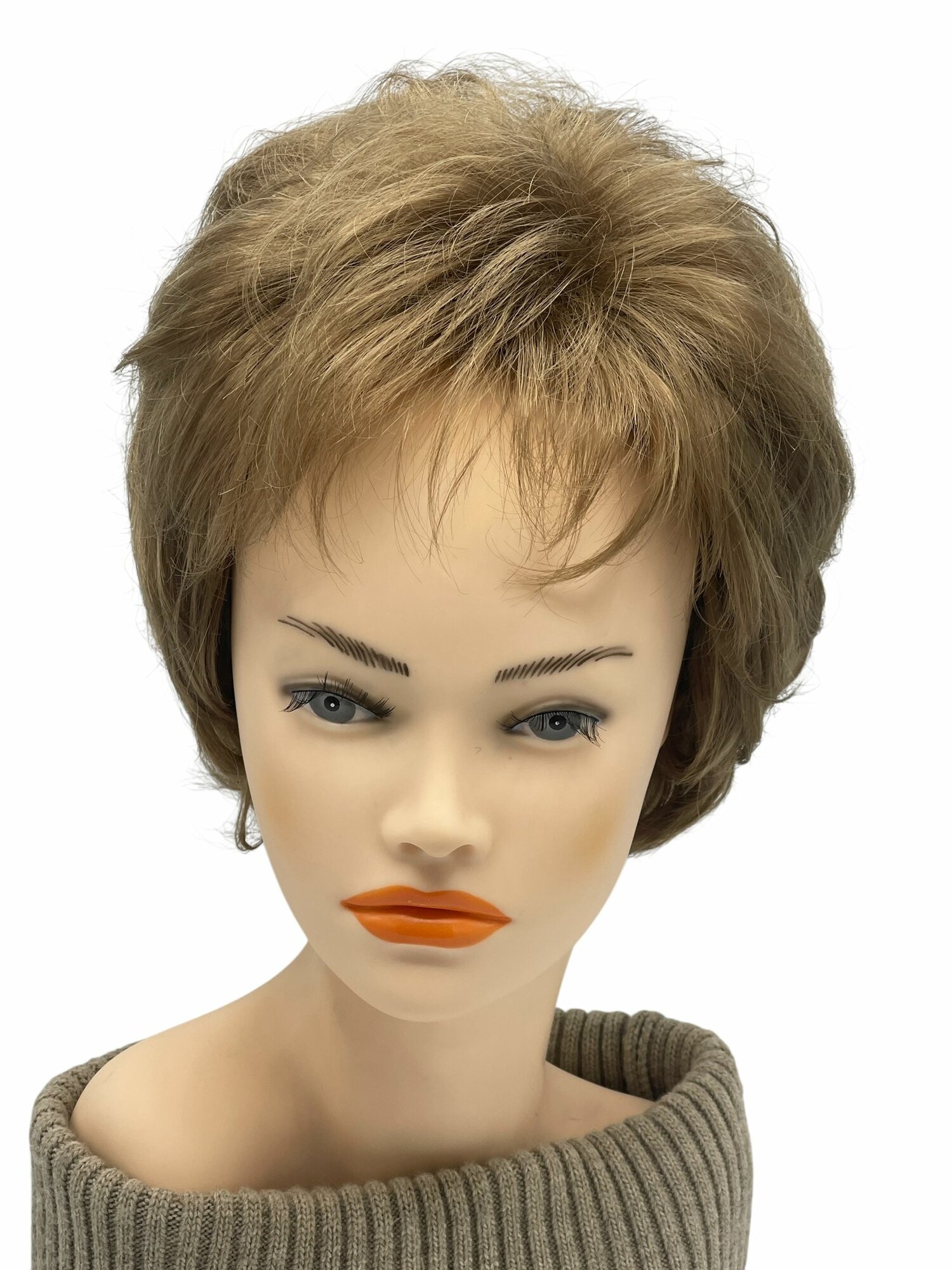 Парик Best Wigs, модель Flora, термостойкий, искусственное волокно, объемная, короткая стрижка, цвет пепельно-русый
