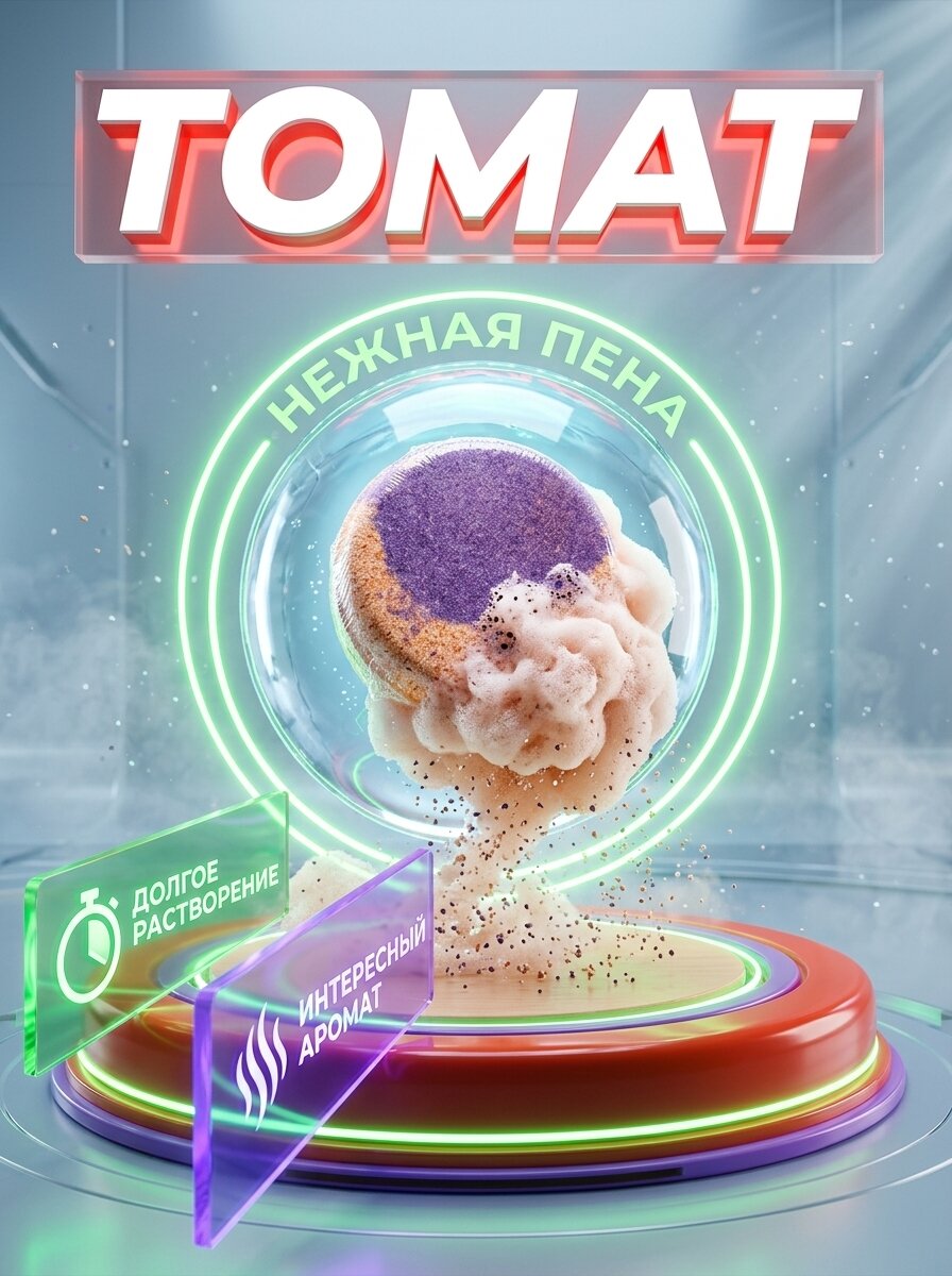 Бомбочка для ванн "Томат" — фото 1