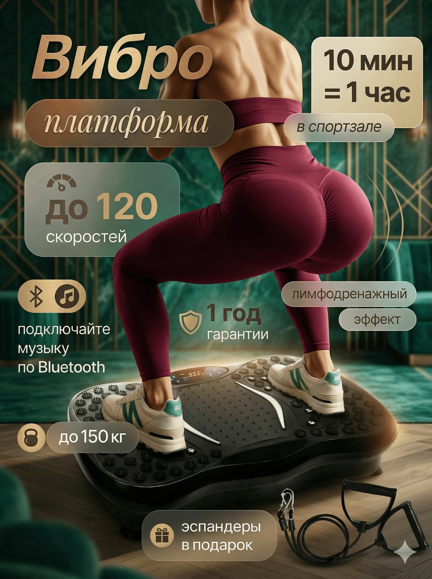 Виброплатформа для похудения 150 кг