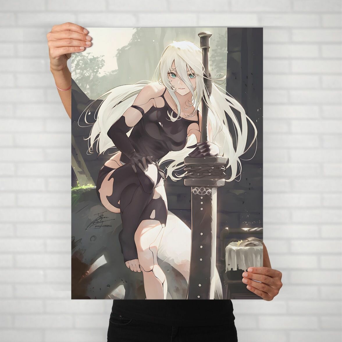 Плакат на стену для интерьера Ниер Автомата (A2 - 7) - Постер по игре NieR Automata формата А2 (42x60 см)