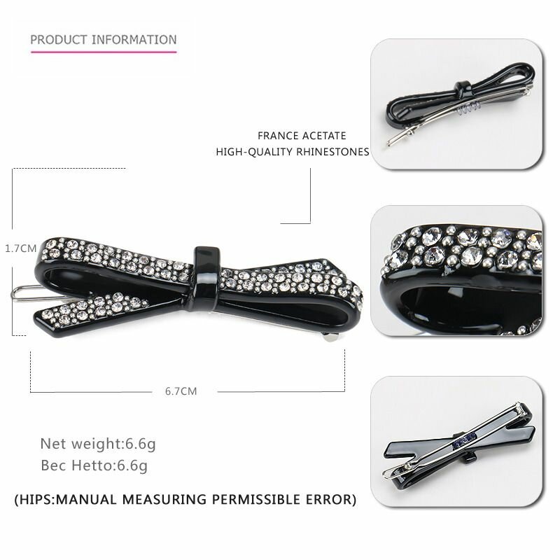 Заколка для волос Alexandre de Paris металлическая — женский зажим для укладки и стрижки, элегантная деталь, 1 шт.