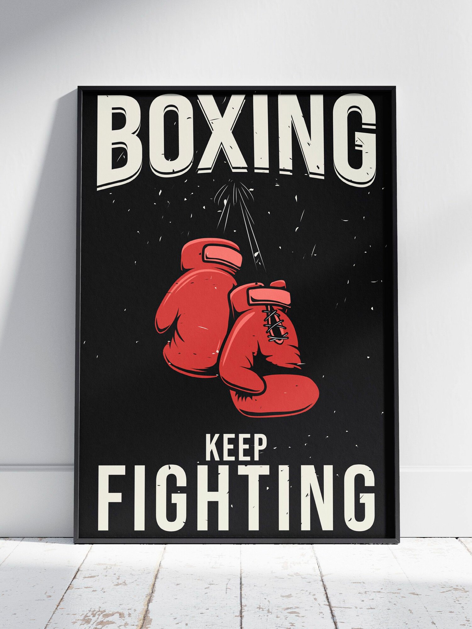 Плакат на стену для интерьера Спорт (Бокс - Boxing 4) - Постер по спорту и физической активности формата A4 (21x30 см)