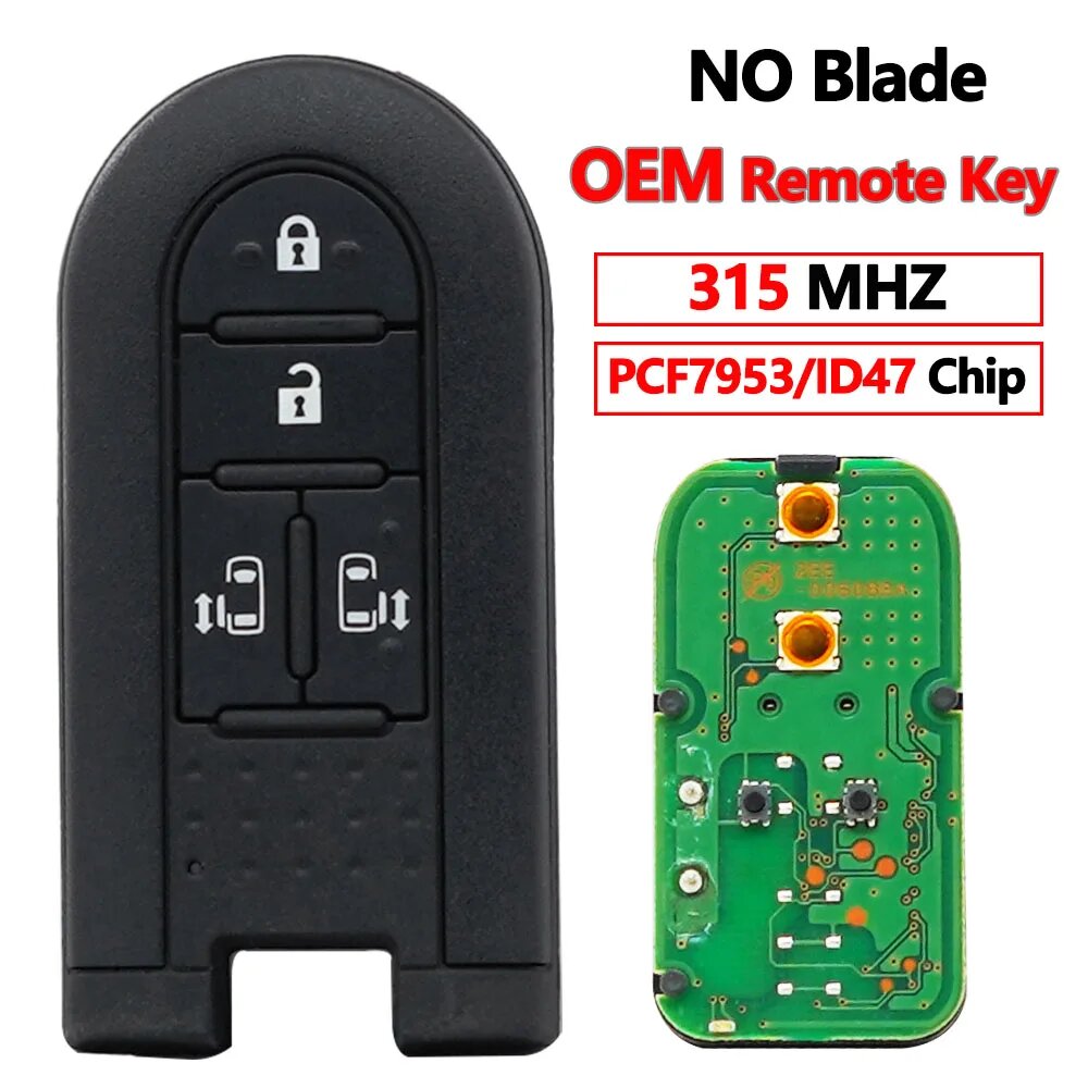 XNRKEY 2/3/4-кнопочный OEM-ключ для Toyota Daihatsu, смарт-ключ с функцией 4 Buttons, For Toyota