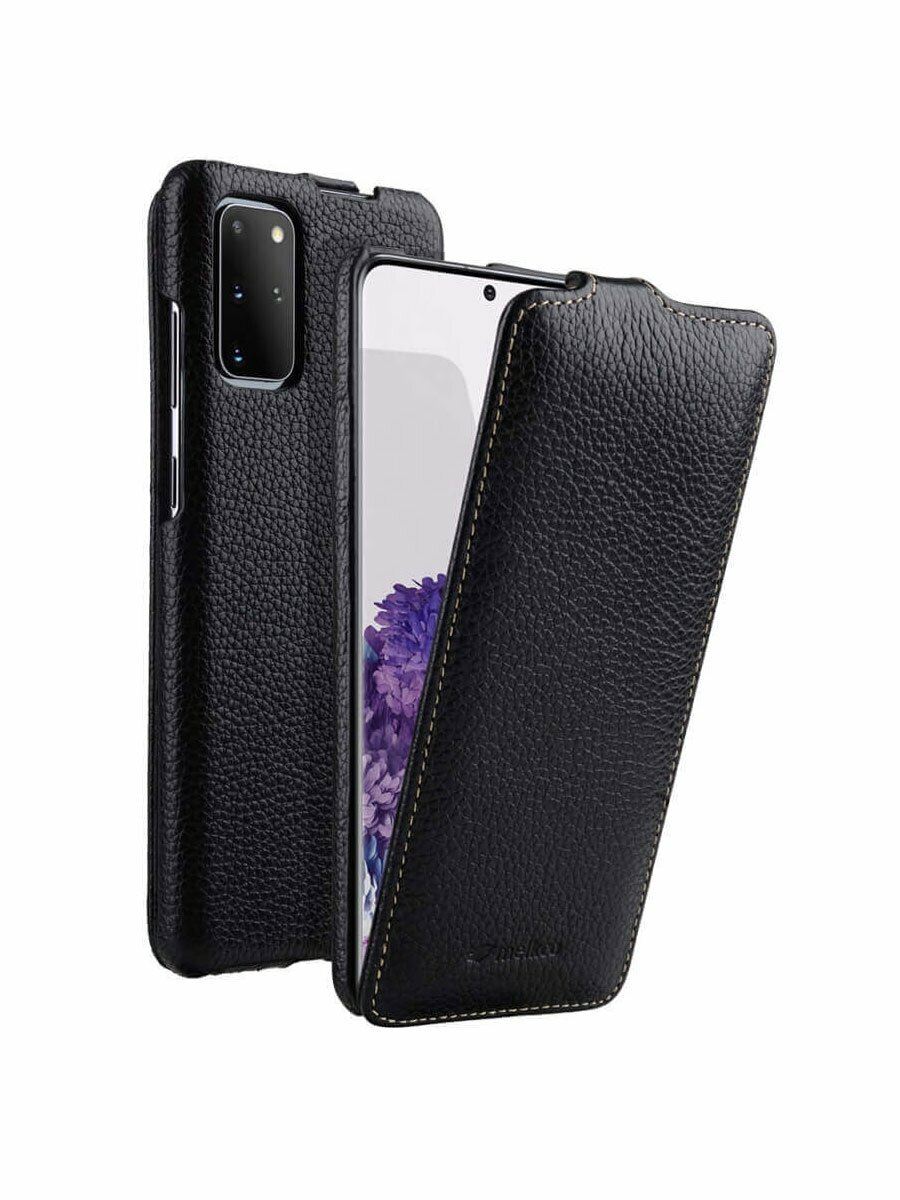Кожаный чехол флип Melkco для Samsung Galaxy S20+ - Jacka Type, черный