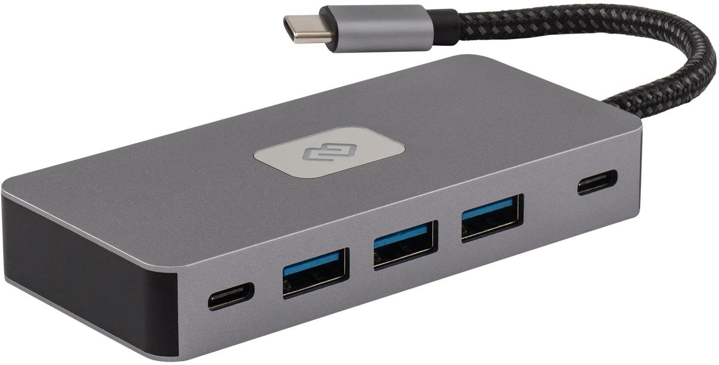 Стыковочная станция DIGMA алюминий, цвет чёрный, 2 HDMI, 3 USB-A 3,0 (DS-807)