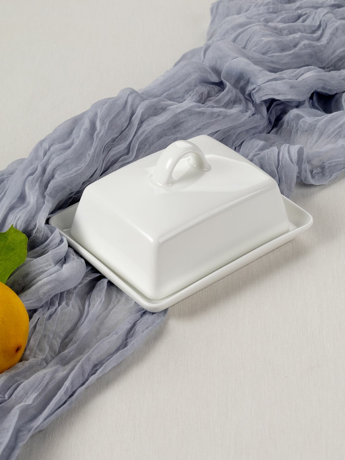 Масленка фарфоровая Zapel Table Blanche 15 х 12 х 8,5 см